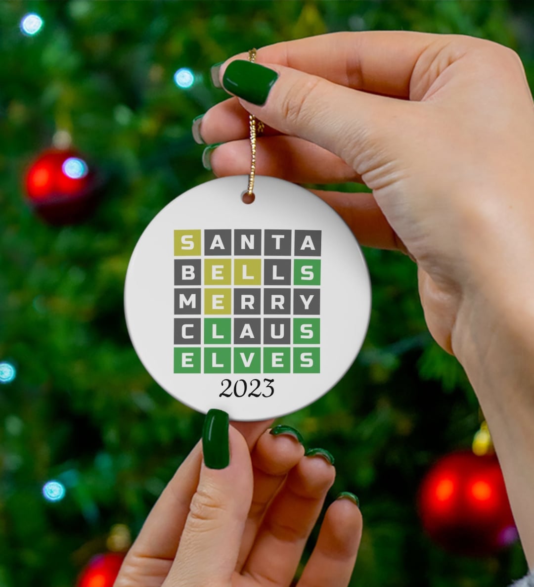 Wordle Ornament Wordle Christmas Gift Funny Wordle Lover Gift 2023 - Etsy