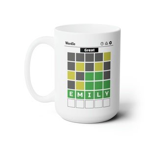 Custom Wordle Name Mug | Large Personalized Coffee Mug - Etsy