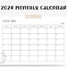 2024 Monthly Printable Landscape Calendar Monthly Planner Wall Calendar ...