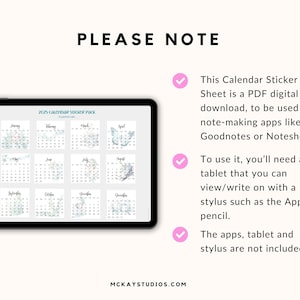 2025 Digital Calendar Stickers Planner Girl Digital Calendar Monthly ...