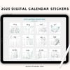 2025 Digital Calendar Stickers Planner Girl Digital Calendar Monthly ...
