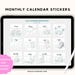 2025 Digital Calendar Stickers Planner Girl Digital Calendar Monthly ...
