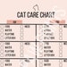 Cat Care Chart - Etsy