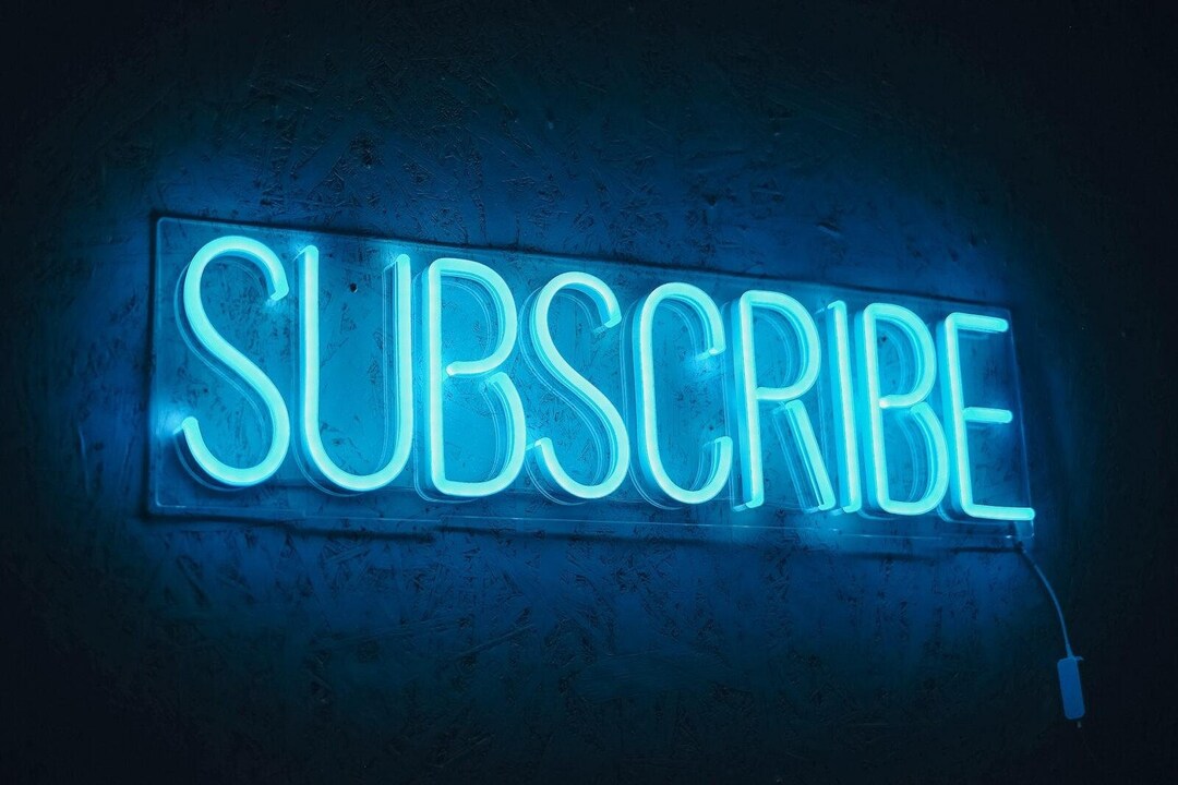 Subscribe Neon Sign Vlog Sign Subscribe Lighted Sign Subscribe - Etsy