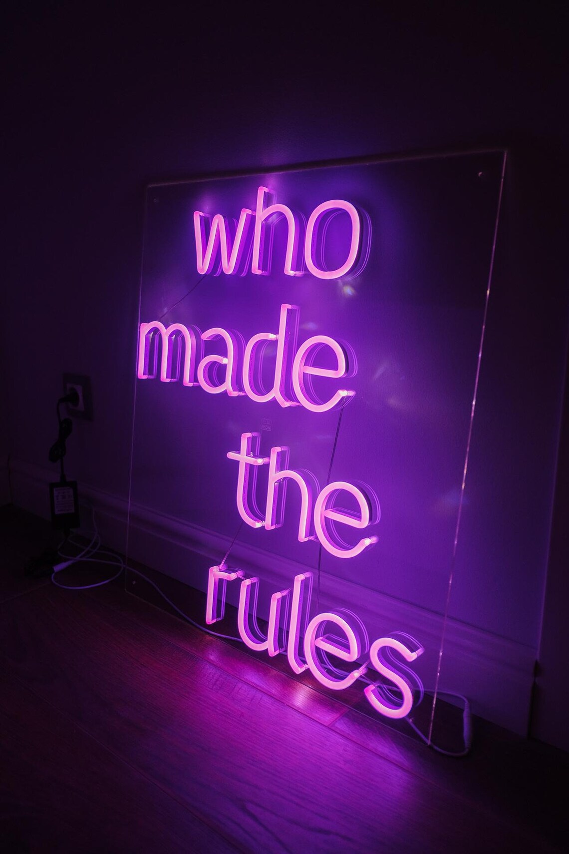 Who Made the Rules Neon Sign Neon Quote Sign Just Relax Neon - Etsy