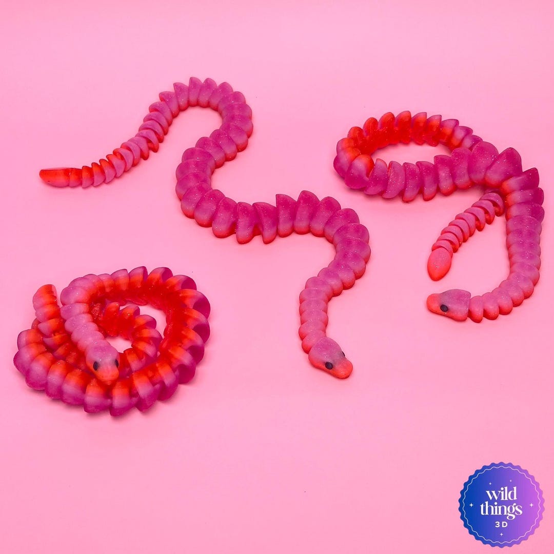 Valentines Flexi Snake, Articulated Snake, Fidgets - Etsy