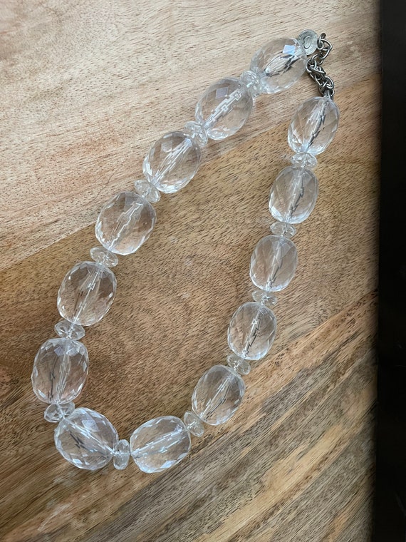 Vintage Crystal Bead Necklace - Gem
