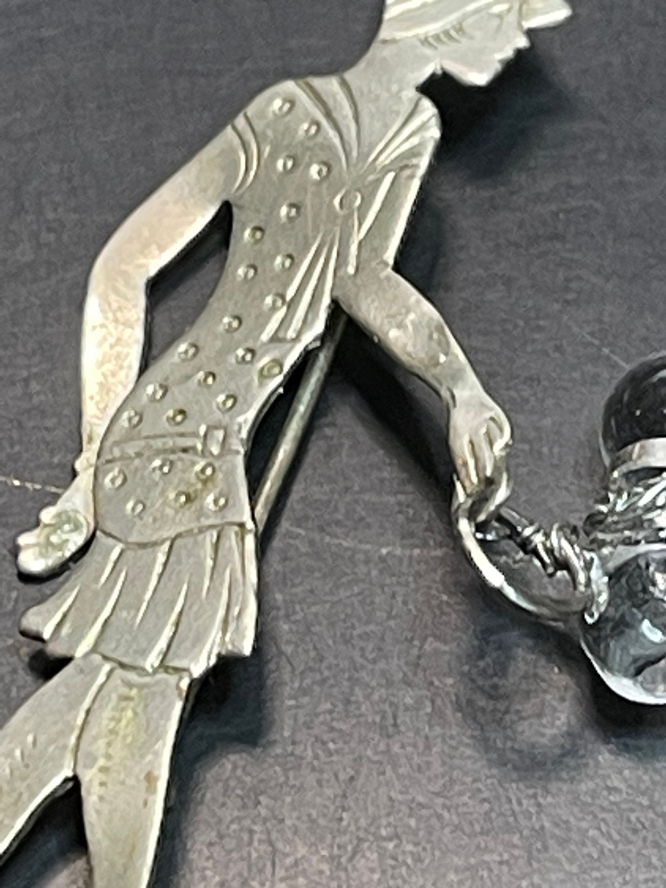 POOLS OF LIGHT Repurposed Art Deco Silver Pin Brenda Pye Hand Made ...