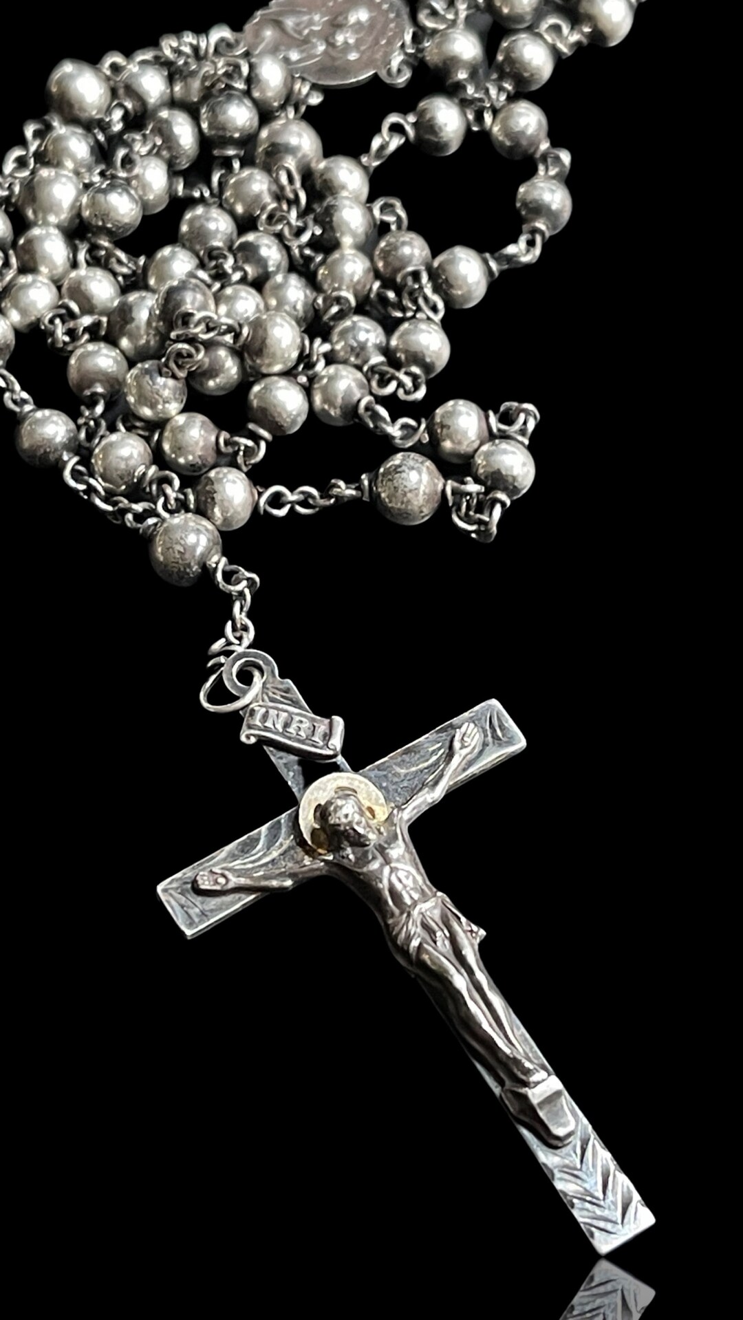 STERLING CRUCIFIX 30" CHAIN - 1940's - Etsy