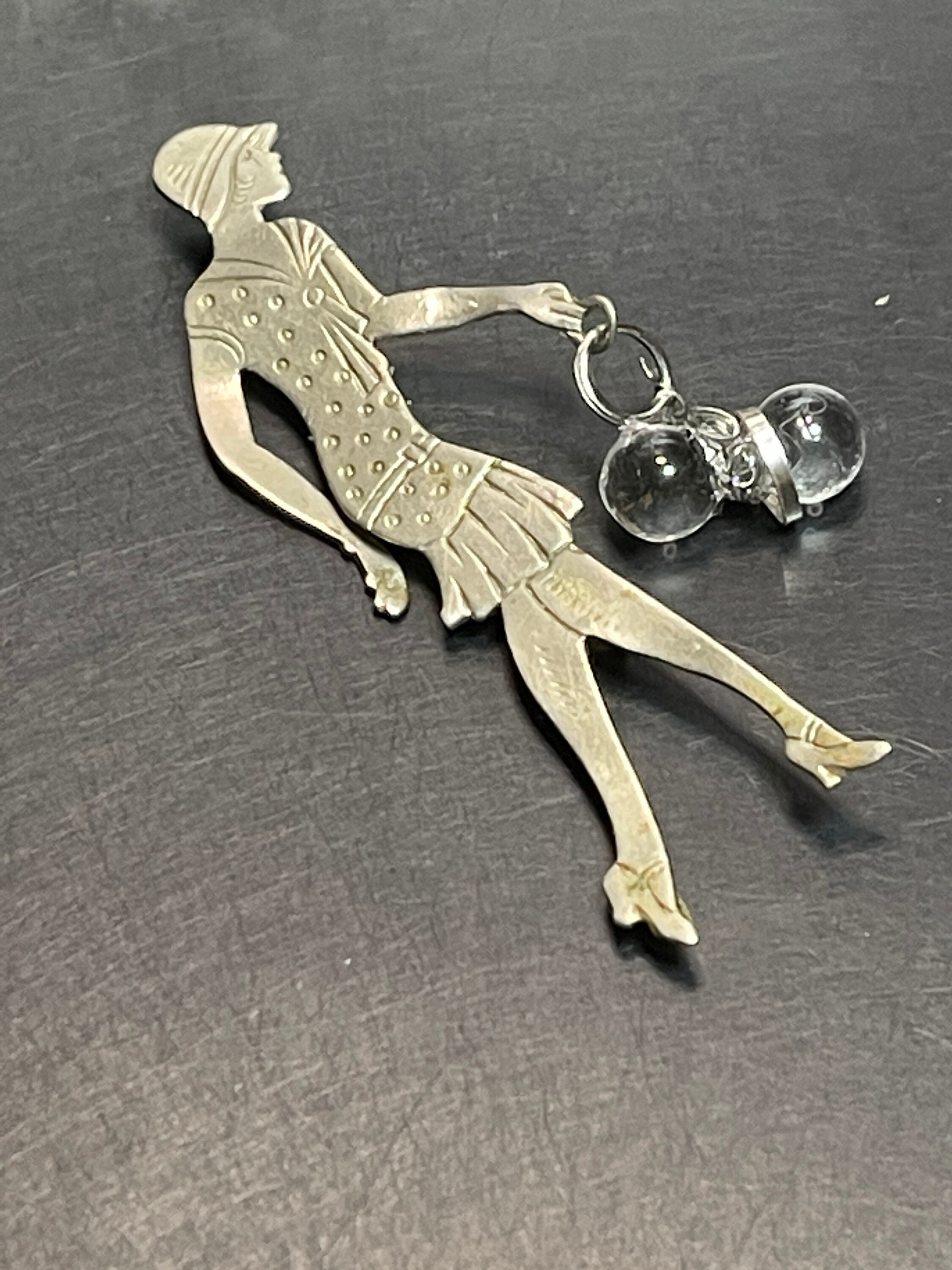 POOLS OF LIGHT Repurposed Art Deco Silver Pin Brenda Pye Hand Made ...