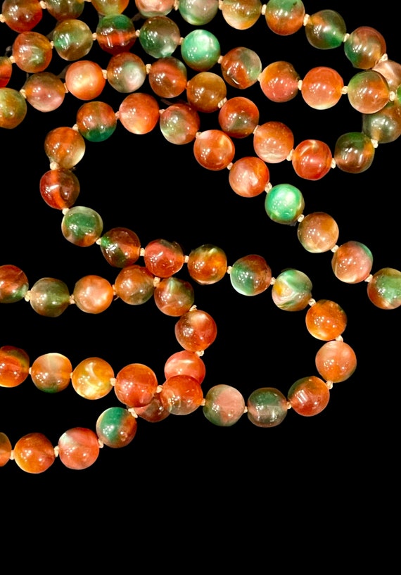 JAPANESE TWO STRAND unique colour celluloid beads. Ei… - Gem