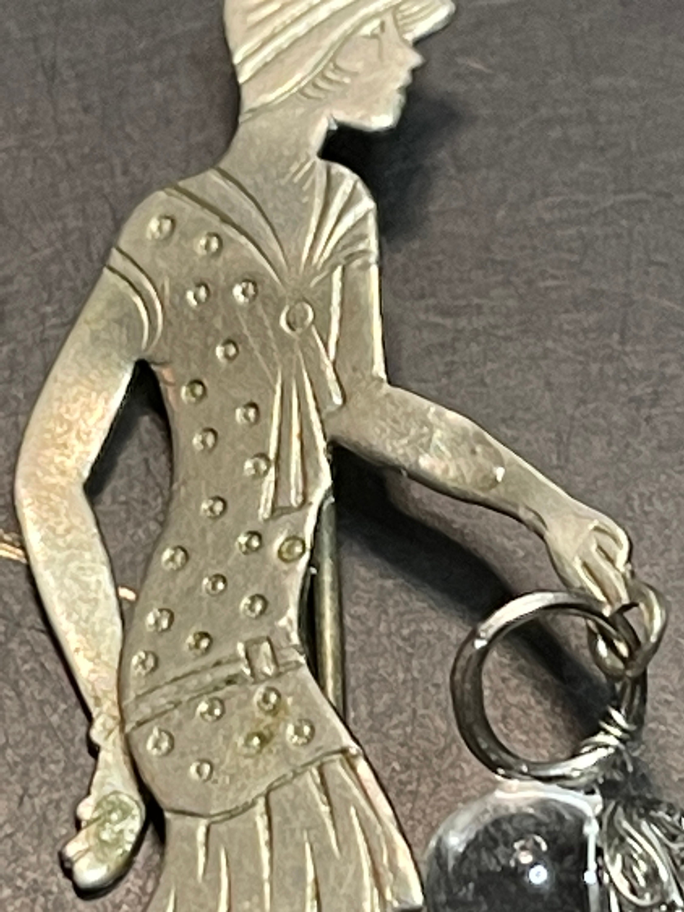 POOLS OF LIGHT Repurposed Art Deco Silver Pin Brenda Pye Hand Made ...