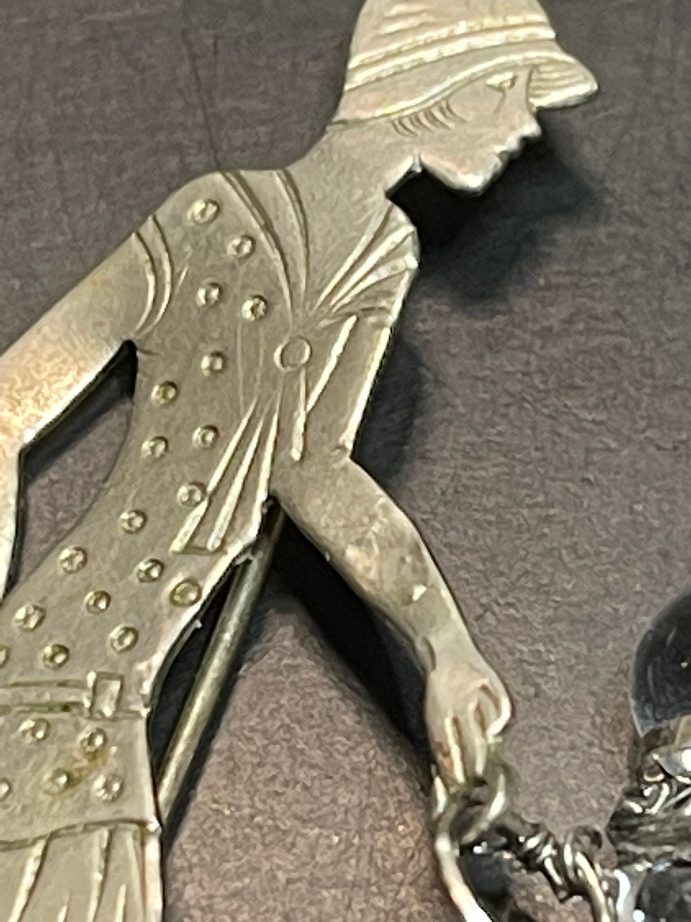 POOLS OF LIGHT Repurposed Art Deco Silver Pin Brenda Pye Hand Made ...