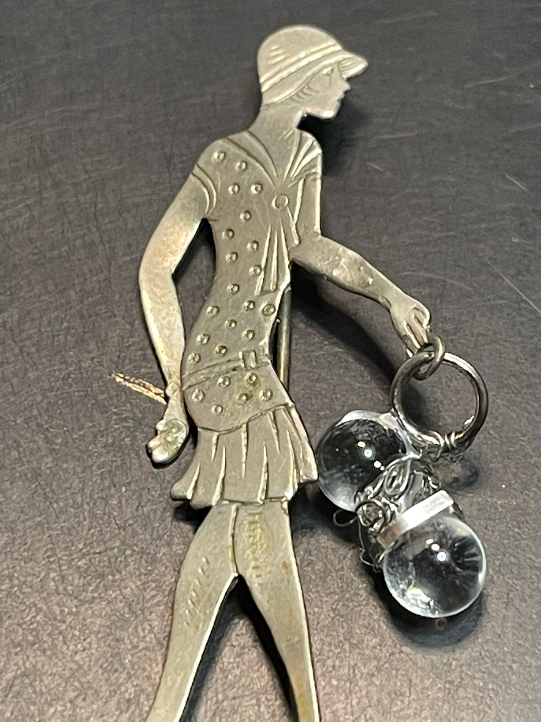 POOLS OF LIGHT Repurposed Art Deco Silver Pin Brenda Pye Hand Made ...