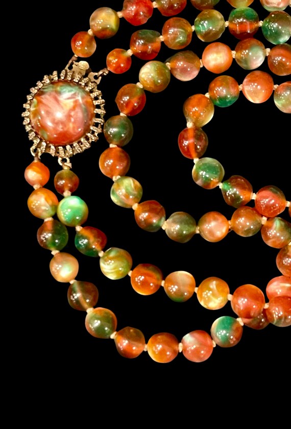 JAPANESE TWO STRAND unique colour celluloid beads. Ei… - Gem