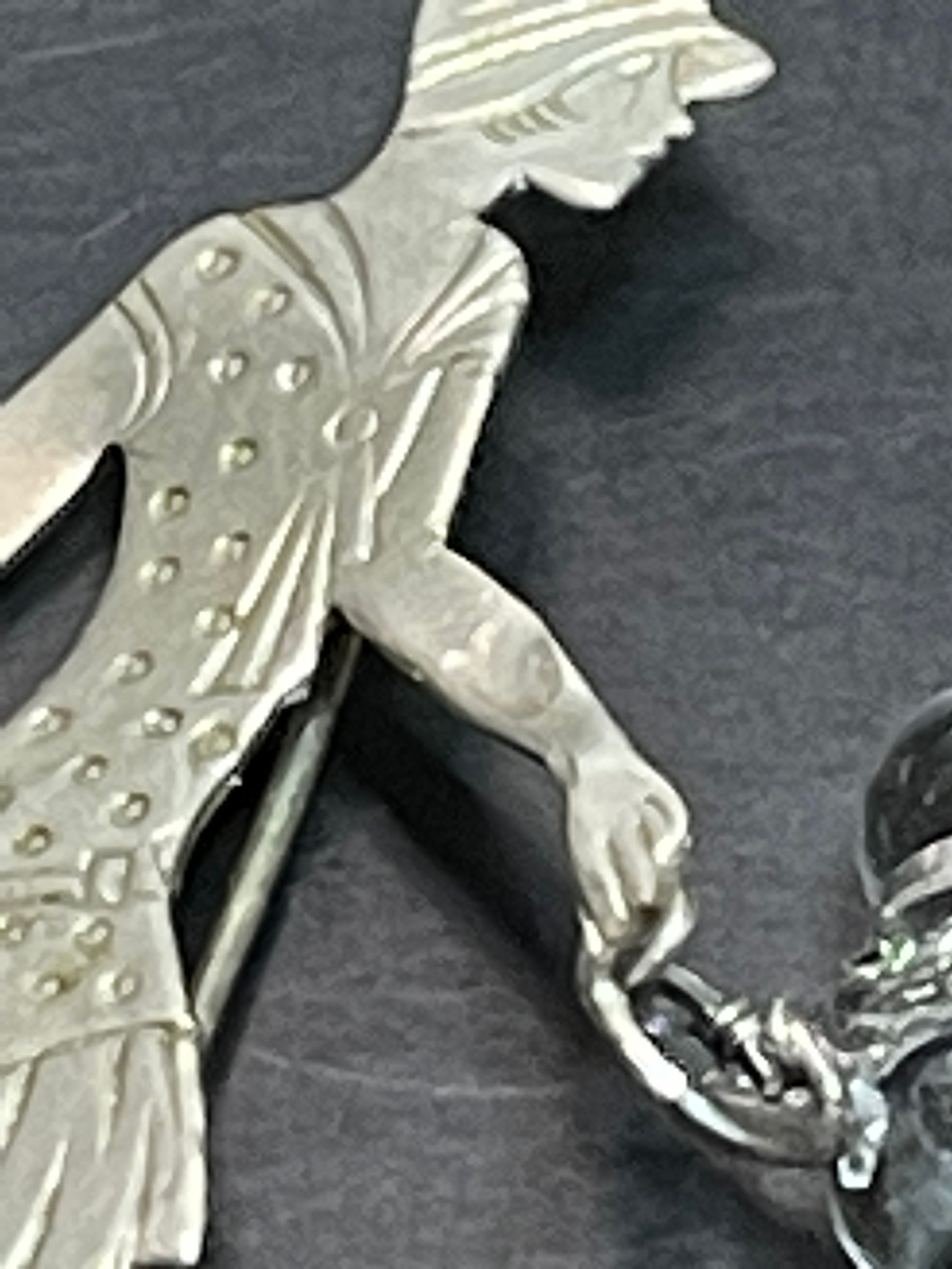 POOLS OF LIGHT Repurposed Art Deco Silver Pin Brenda Pye Hand Made ...