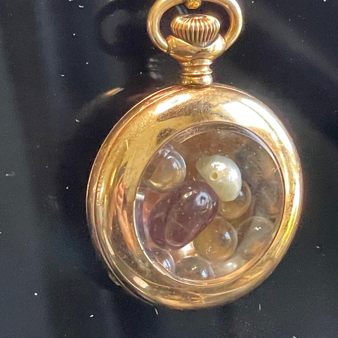 BRENDA PYE CREATIONS - Pools of Light, Repurposed 12kt Gold 2" Pocket ...