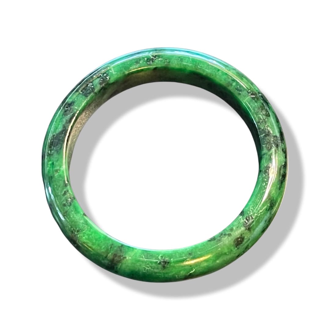 Maw Sit Sit Jade Bangle: Myanmar Green Gemstone (50.3MM) - Etsy
