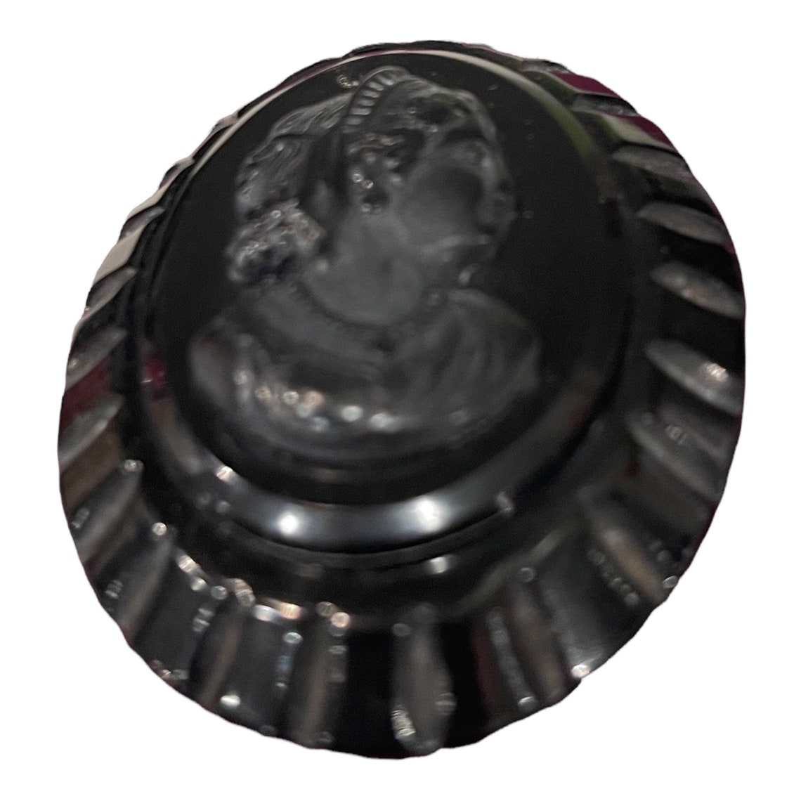 LARGE JET MOURNING Brooch. Victorian Brooch Black Cameo Brooch Mourning ...