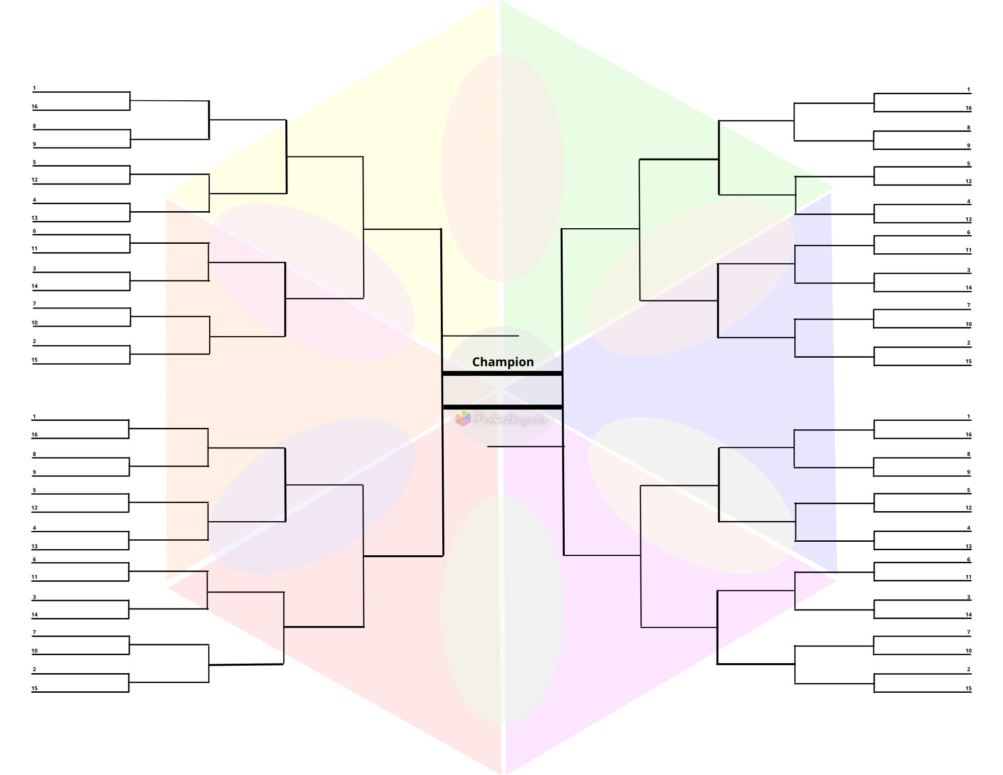 Printable Tournament Brackets Bundle -- 8, 16, 32, 64 Team Bundle ...