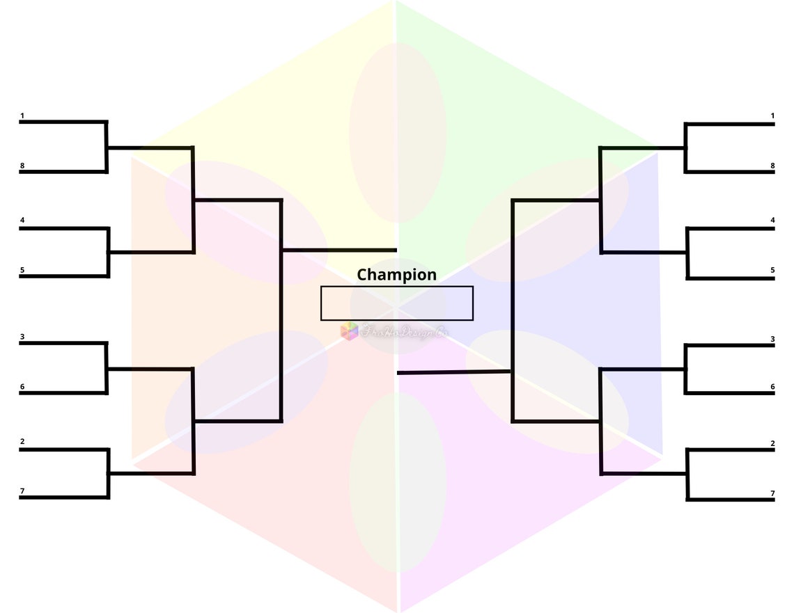 Printable Tournament Brackets Bundle -- 8, 16, 32, 64 Team Bundle ...