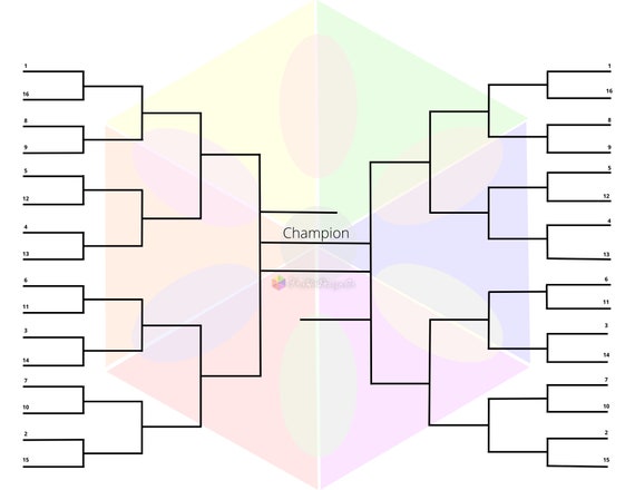 32 Team Tournament Bracket Kids Sports Party Games - Etsy