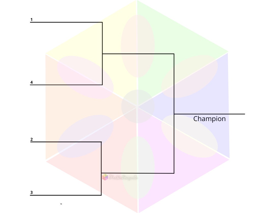 4 Team Tournament Bracket Kids Sports Party Games Family Game Night ...