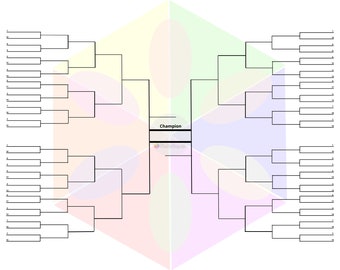 64 Team Bracket Printable - Etsy