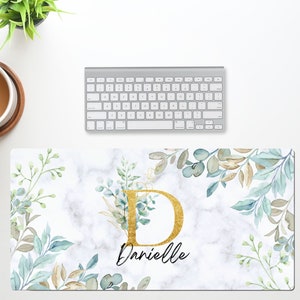 Eucalyptus Desk Pad, Custom Desk Pad, Large Mouse Pad, Personalized ...