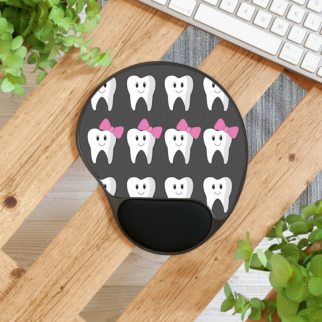 Cute Teeth Mousepad, Dentist Mouse Pad With Wrist Rest, Dental Mouse ...