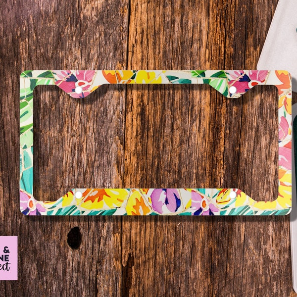 Neon License Plate Frame - Etsy