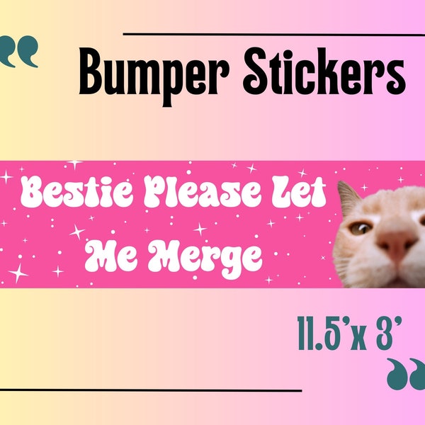 Let Me Merge Bumper Sticker - Etsy
