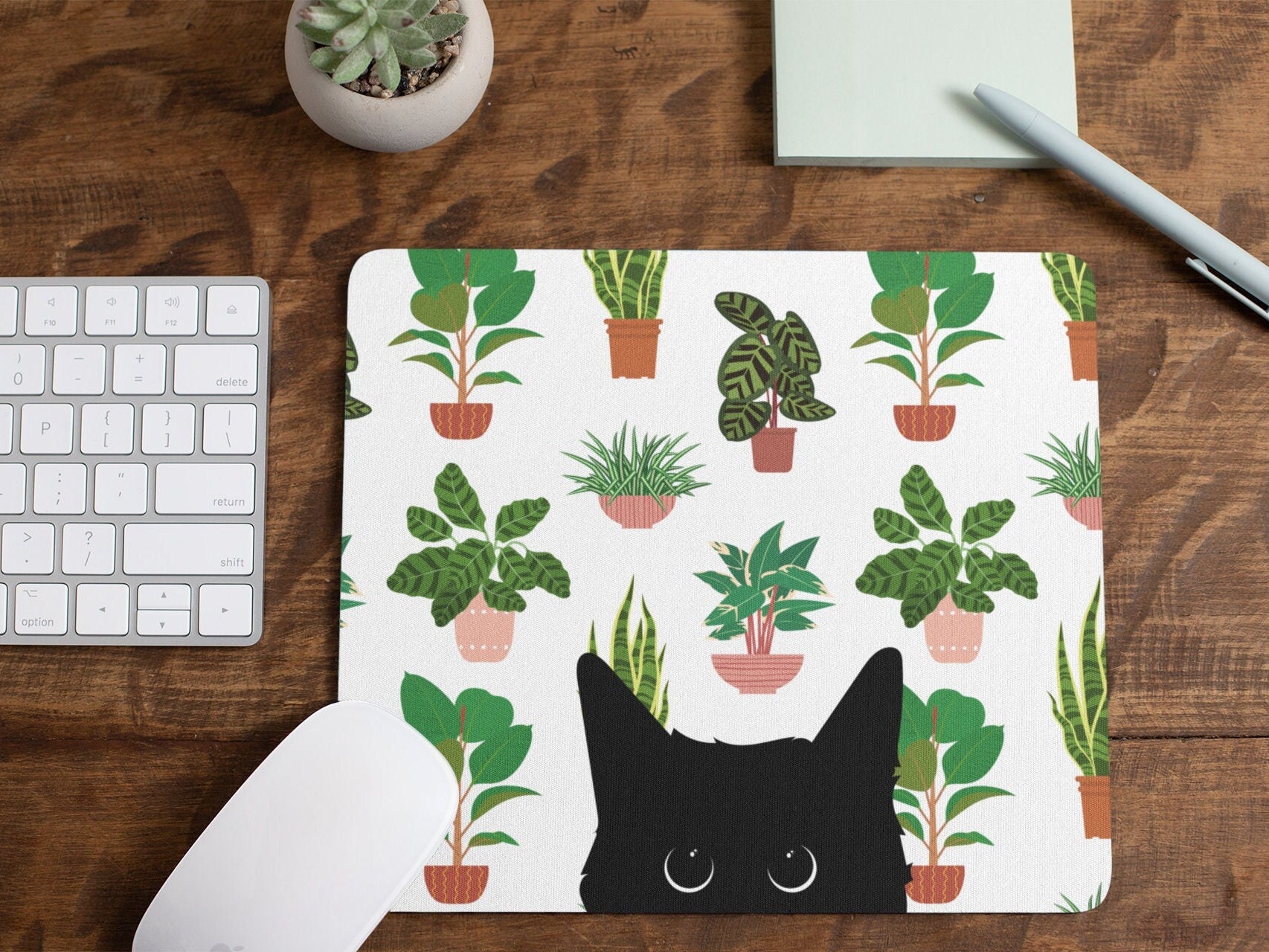 Black Cat Mouse Pad - Etsy