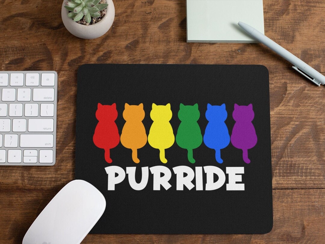 PRIDE Mouse Pad LGBTQ Mousepad Rainbow Cats Pride Ally Gifts Subtle ...