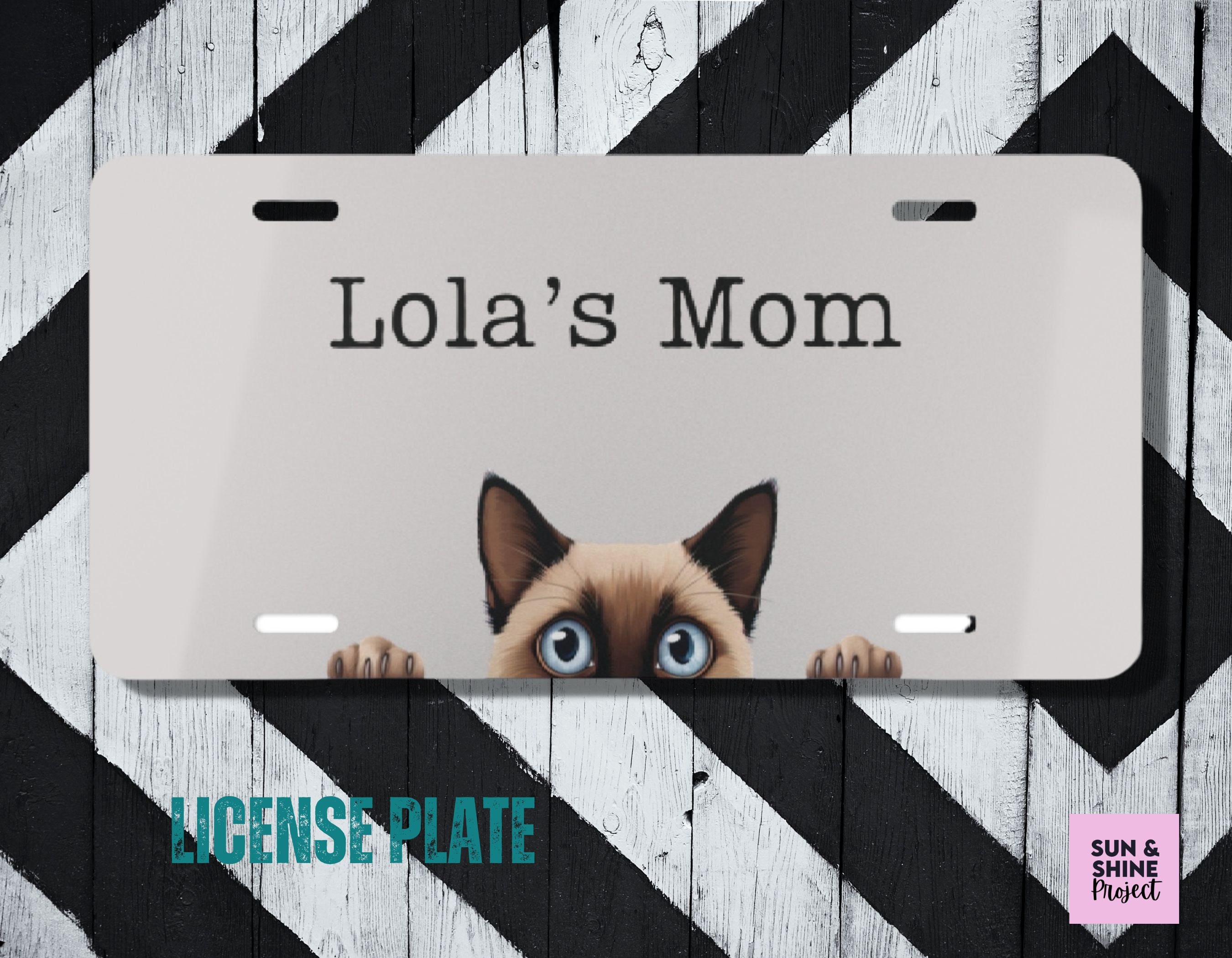 Custom Siamese Cat Front License Plate Cat Lover Vanity - Etsy