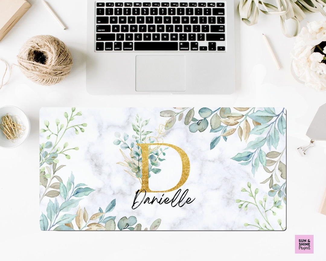 Eucalyptus Desk Pad, Custom Desk Pad, Large Mouse Pad, Personalized ...