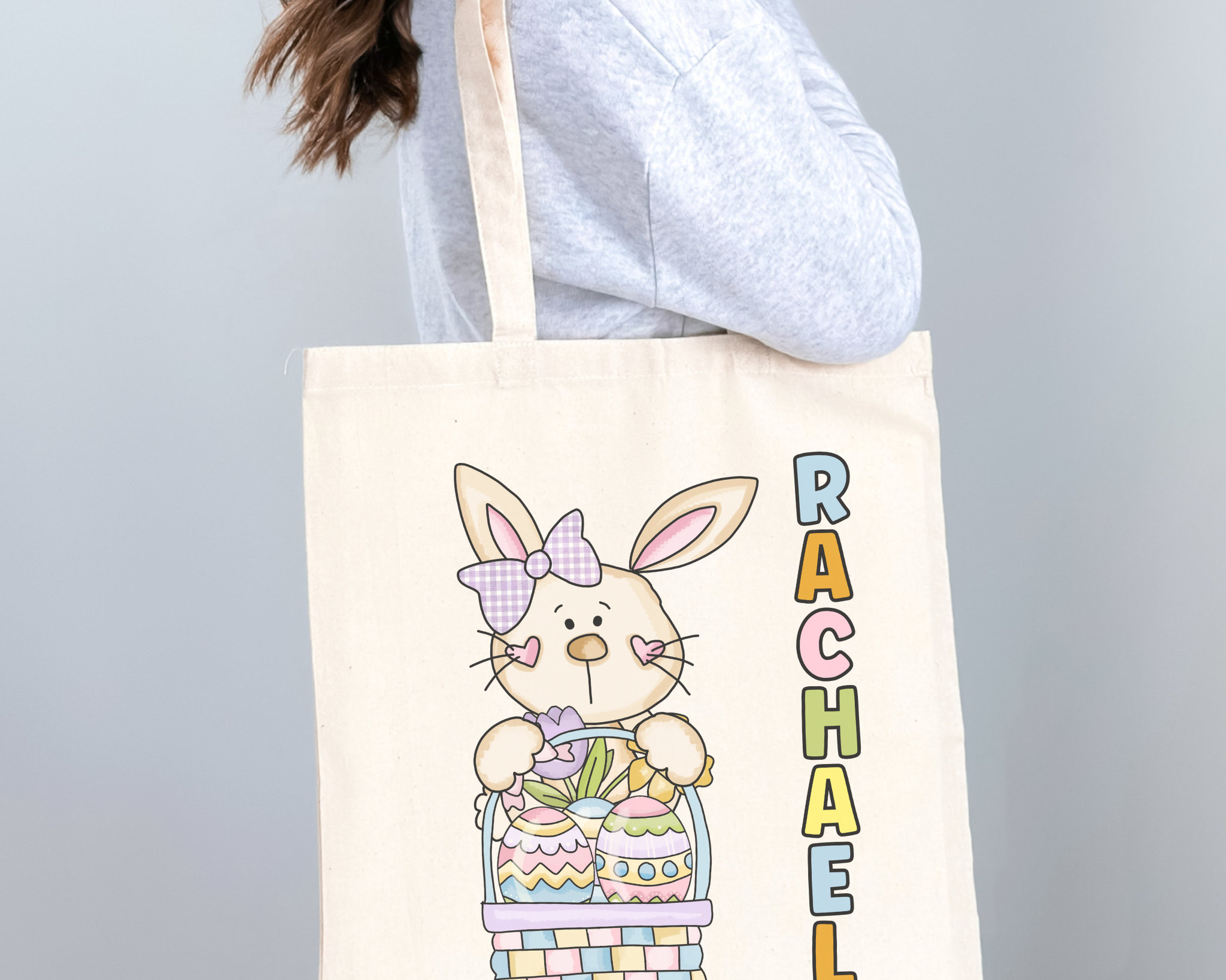 Personalized Easter Tote Bag, Easter Basket sold by Wicket Systri ...