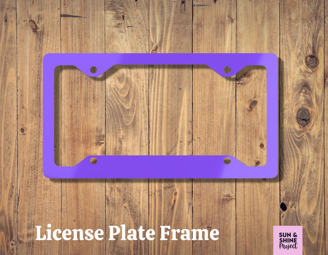 Purple License Plate Frame, Custom License Plate Frame, Cute License ...