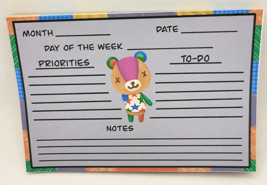 Stitches, Memo Pads, Notepad, ACNH, Animal Crossing Brewster, Memo ...