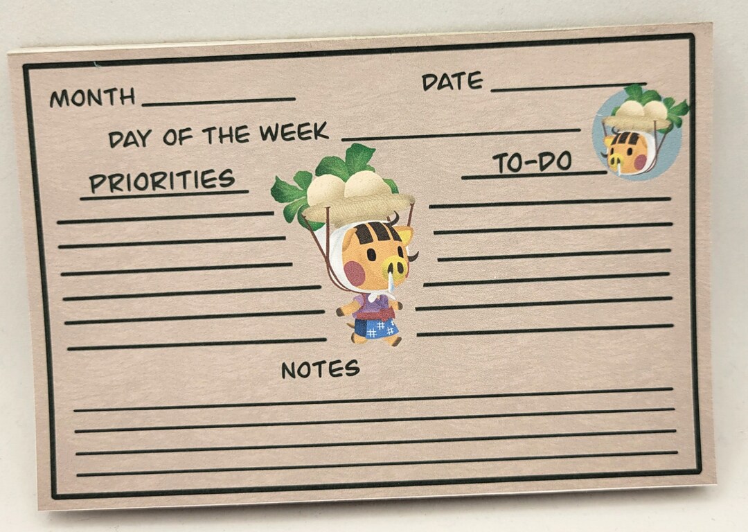 Daisy Mae Memo Pads Notepad ACNH Animal Crossing Fauna - Etsy