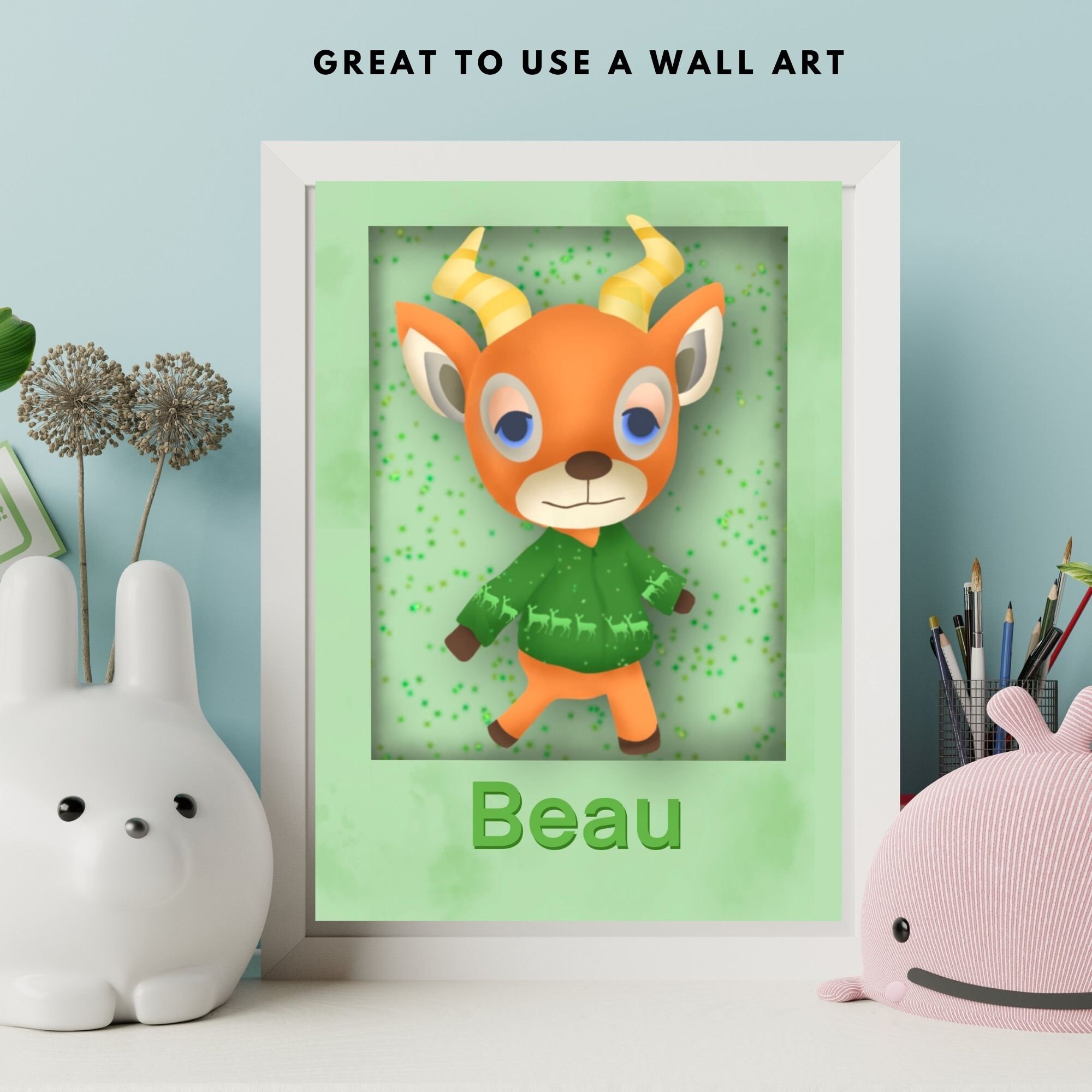 Beau, ACNH, Animal Crossing, Postcards, Fan Art, Stationery, Prints ...