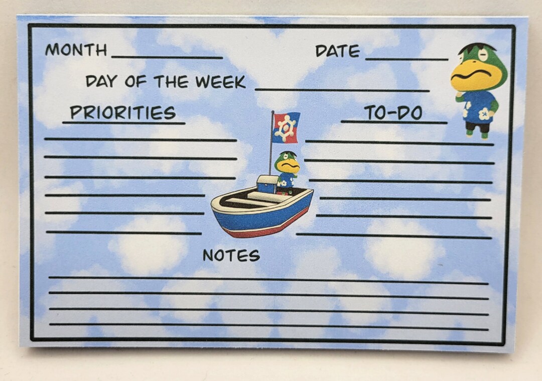 Kappn, Memo Pads, Notepad, ACNH, Animal Crossing Fauna, Memo, Paper Pad ...
