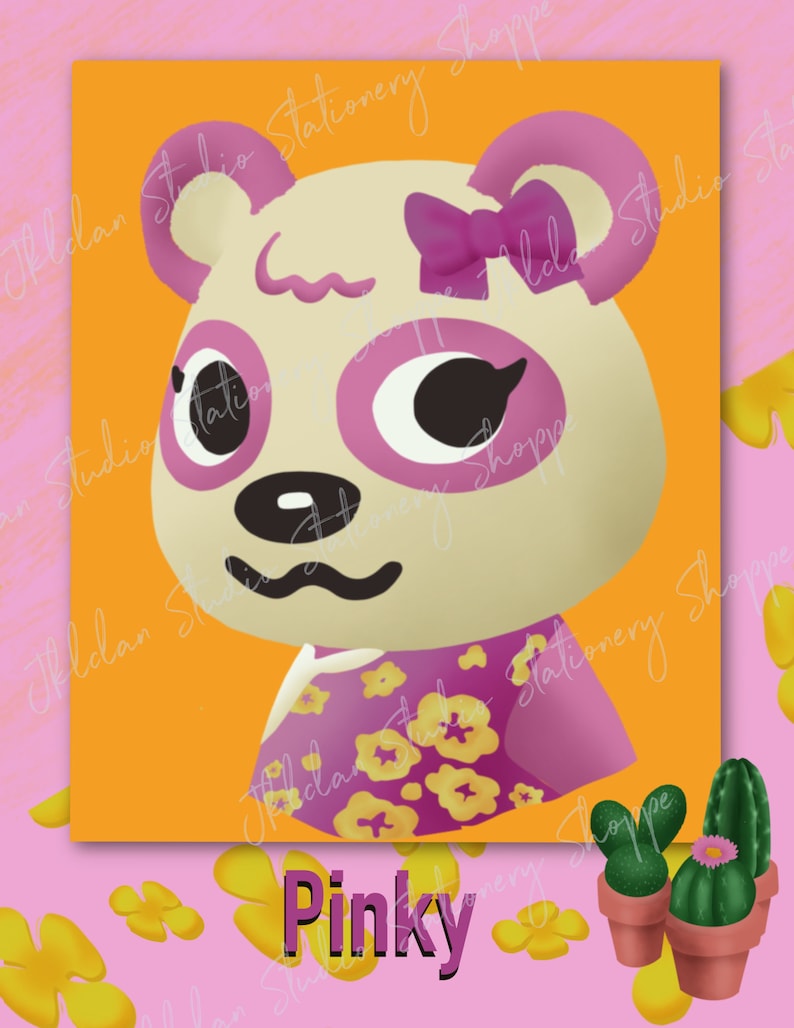 Pinky ACNH, Animal Crossing, Postcards, Fan Art, Stationery, Prints ...