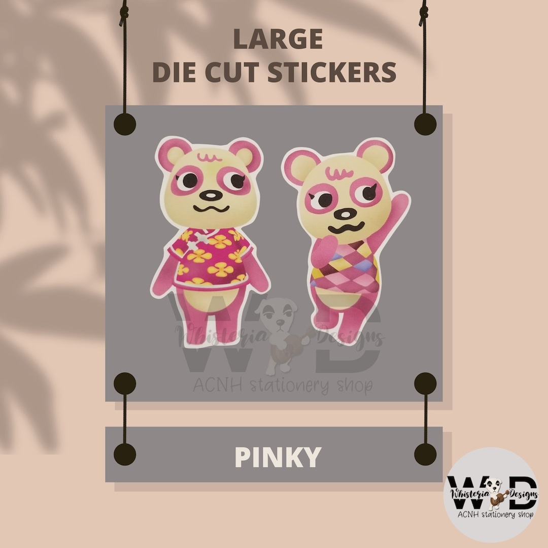 Pinky, Animal Crossing Stickers, Die Cut Stickers, Laptop Stickers ...