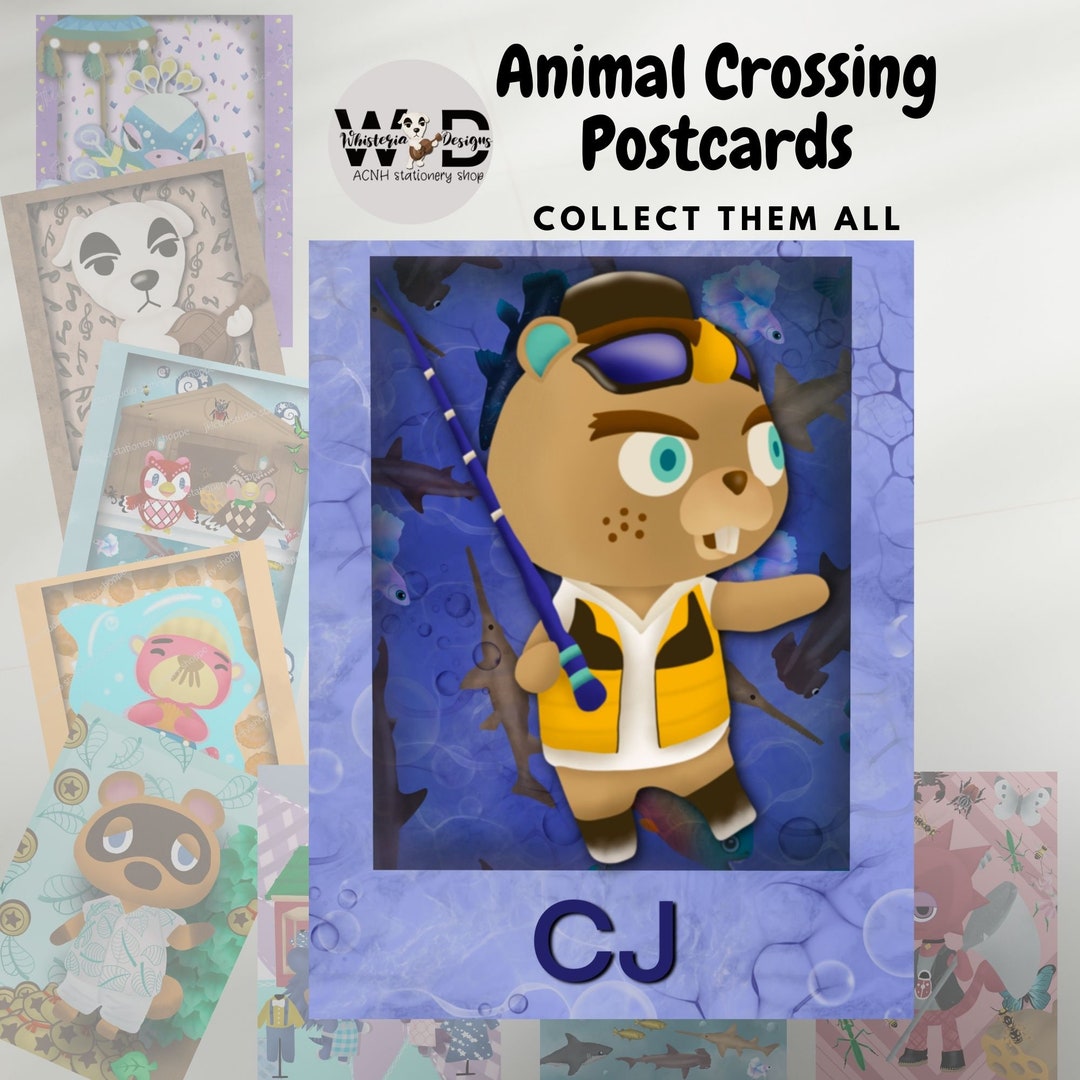 CJ Animal Crossing Postcards Fan Art Stationery Prints - Etsy