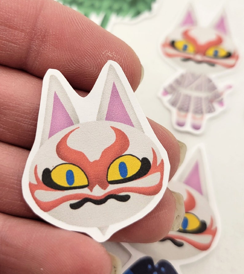 Kabuki ACNH Die Cut Sticker Packs Scrapbook Stickers - Etsy