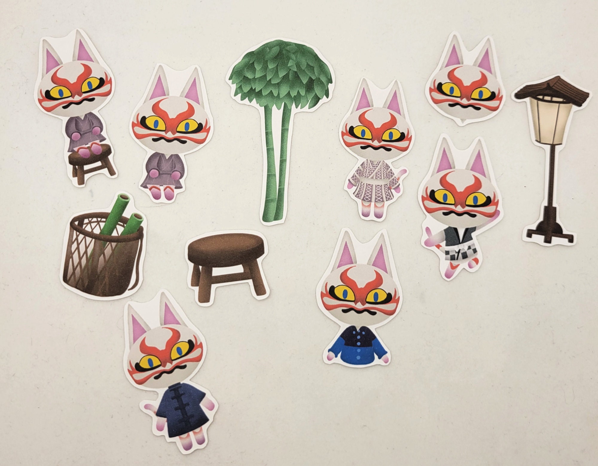 Kabuki ACNH Die Cut Sticker Packs Scrapbook Stickers - Etsy