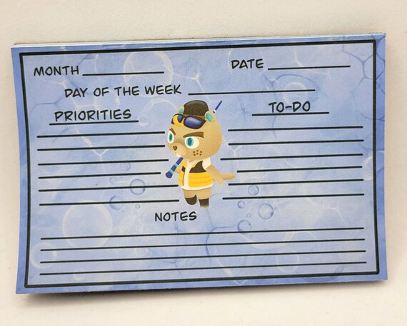 ACNH CJ Memo Pads Notepad ACNH Animal Crossing Brewster - Etsy