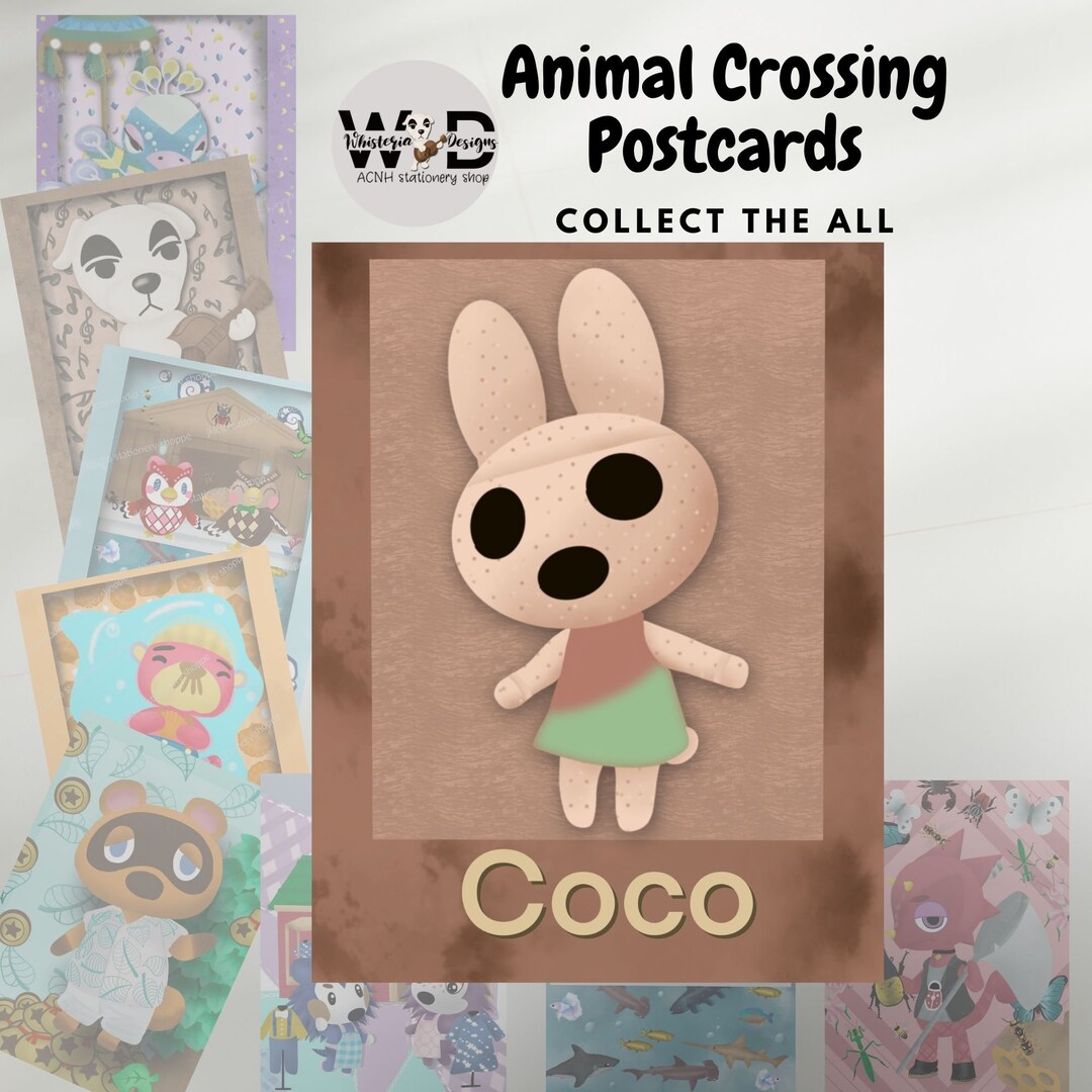 Coco, ACNH, Animal Crossing, Postcards, Fan Art, Stationery, Prints ...