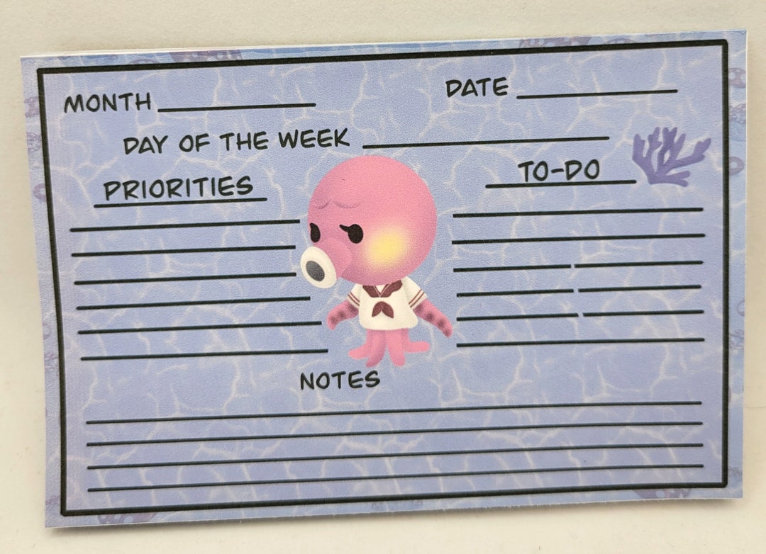Marina Memo Pads Notepad ACNH Animal Crossing Marina - Etsy